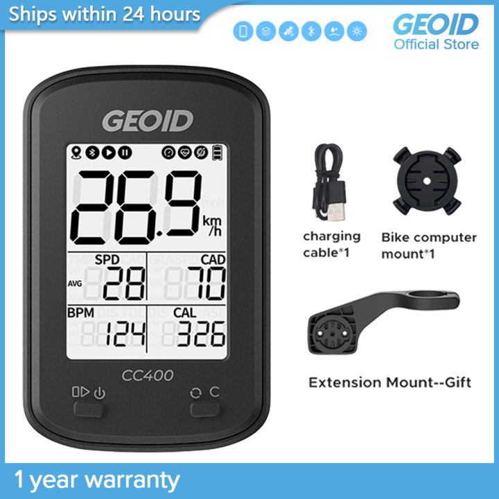 GEOID CC400 GPS Bike Computer Cycling ANT+ Bluetooth Wireless Bicycle ...