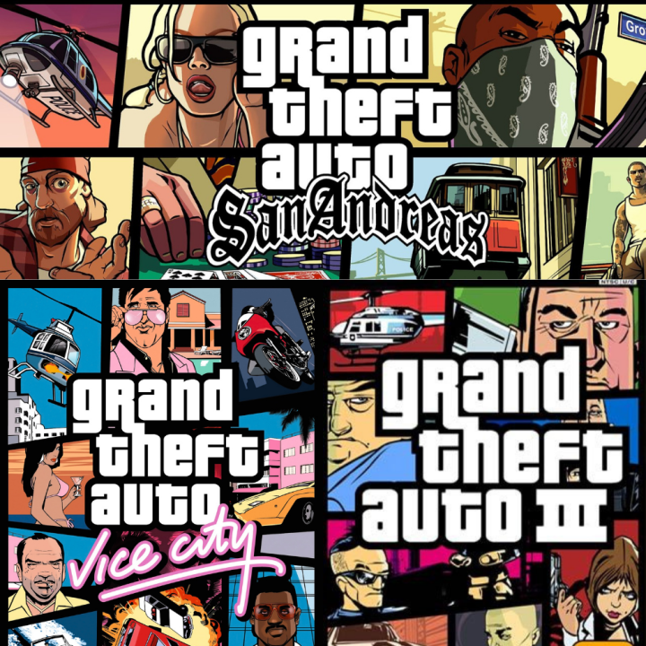 GRAND THEFT AUTO TRILOGY BUNDLE: San Andreas + Vice City + GTA 3 - GTA ...