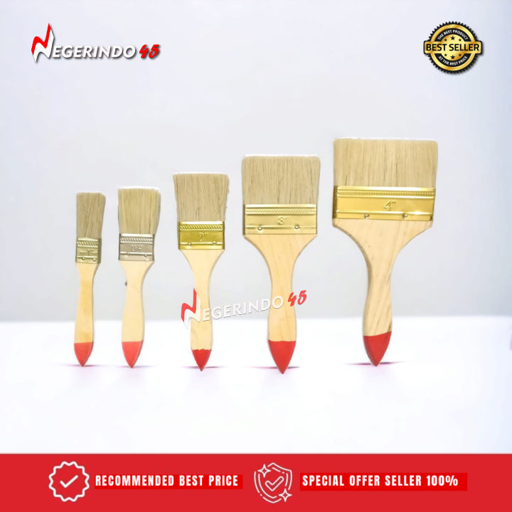 KUAS CAT 1/2 3/4 1 / 1.5 / 2 / 2.5 / 3 / 4 KUAS TEMBOK KUAS KAYU KUAS ...