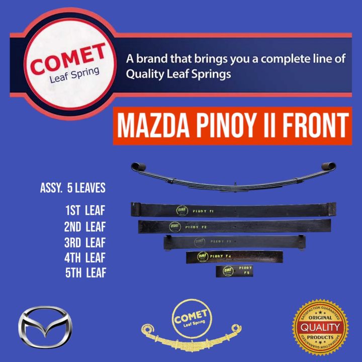 Leaf Spring for Mazda Pinoy II Front 5 Leaves (Molye) | Lazada PH