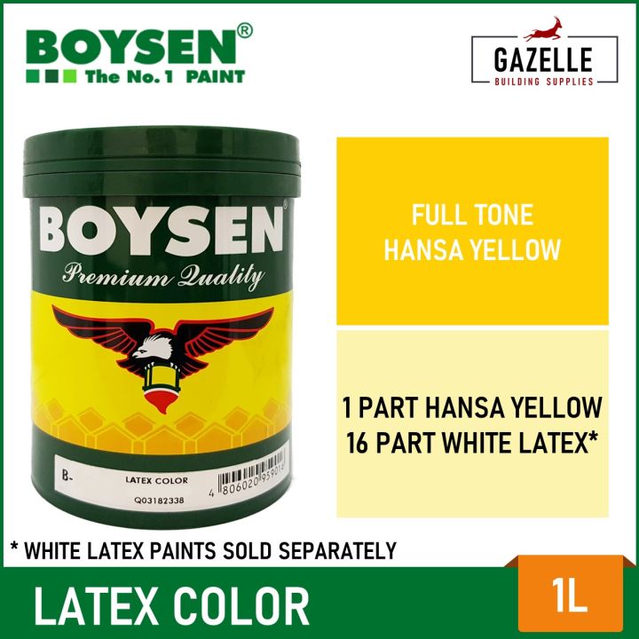 Boysen Latex Color Full Tone Hansa Yellow - 1L | Lazada PH