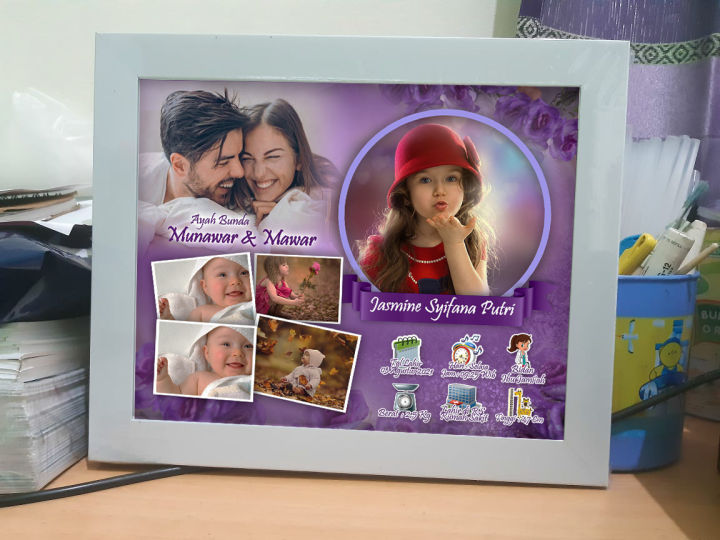 Foto Biodata Anak dan Bayi, Bingkai/Pigura Putih Minimalis Sudah ...