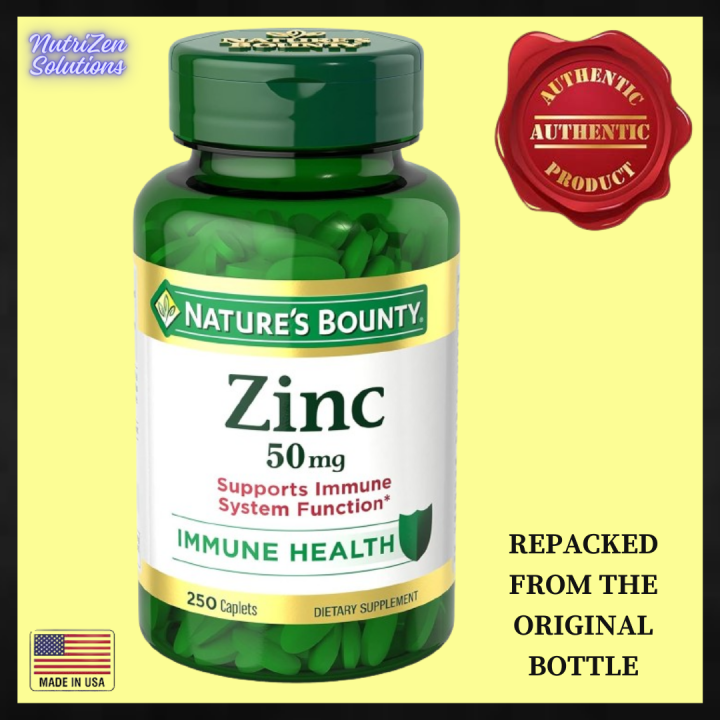 (100% Authentic) Nature's Bounty Zinc supporting immune function ...