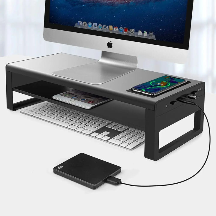 Office Home Aluminium Laptop/Tablet/Pc Riser Stand With Usb Hub And 15 ...