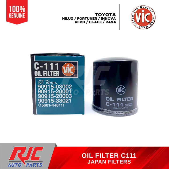 Vic Oil Filter C-111 C111 For Toyota Revo Camry Fortuner HiAce Hilux Innova Previa Prado FJ ...