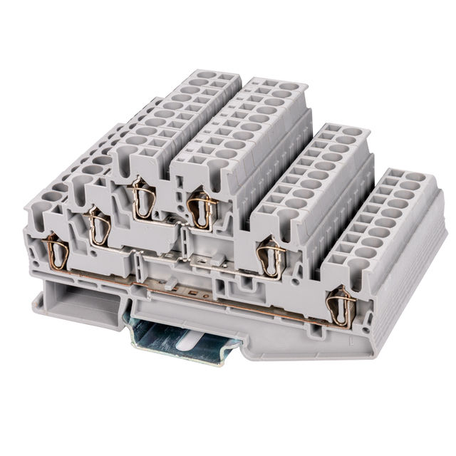 St3-2.5/3-3 Triple Deck Spring Terminal Block 3 Level Din Rail ...