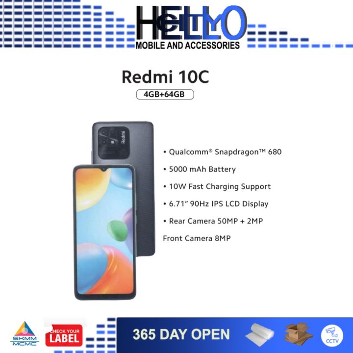 Redmi 10C (4GB+64GB/4GB+128GB)-Smartphone-1 Year Xiaomi Warranty | Lazada