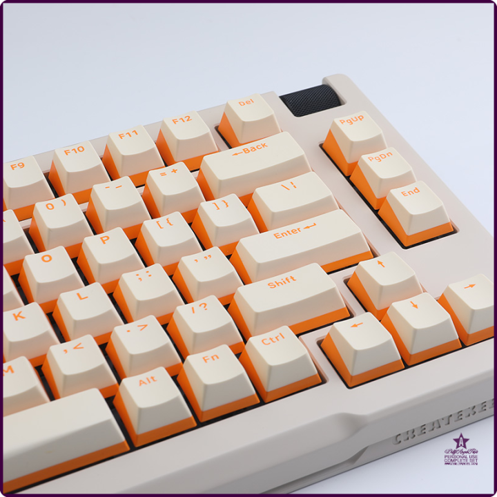 [op040] 117keys Cream Pudding Keycaps OEM Profile PBT Double Shot ...
