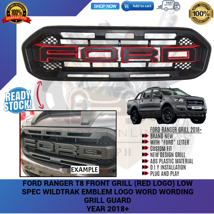 CPO.PH Front Grill FORD RANGER Raptor 2018-2021 T8 PX MK3 XL XL+ XLS ...