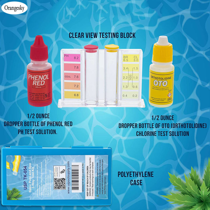 Orangesky Swimming Pool Spa Water Chemical Test Kit Reagent pH ...