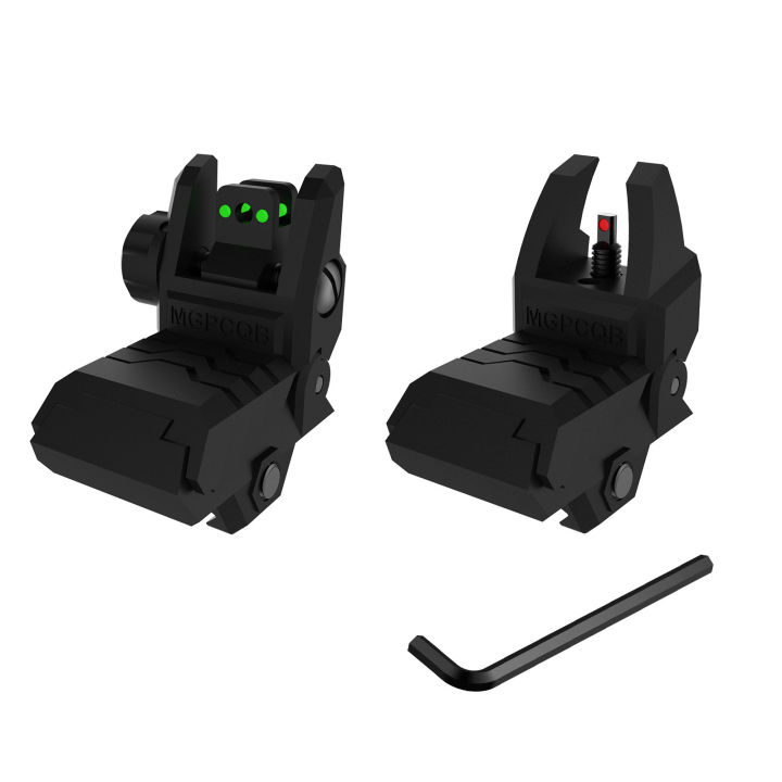 Military Tactical Flip up Sight Front Rear Sight Backup Sight Rapid RTS ...