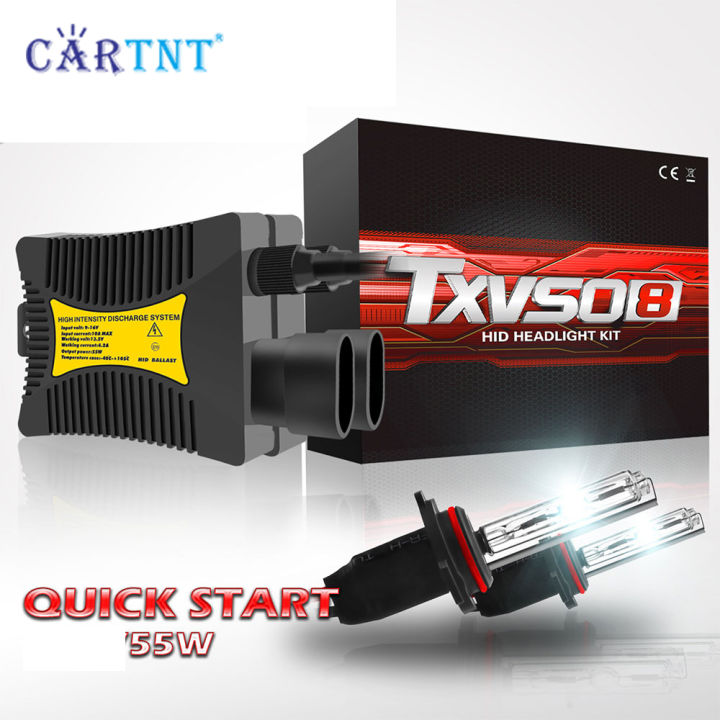 CarTnT 1 Pair H7 H11 55W 12V Xenon Car Headlight Bulbs HID Kit H1 H3 H4 ...
