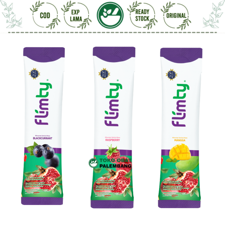 FLIMTY 1 SACHET 15GR RASPBERRY BLACKCURRANT FIBER FIBRE PELANGSING ...