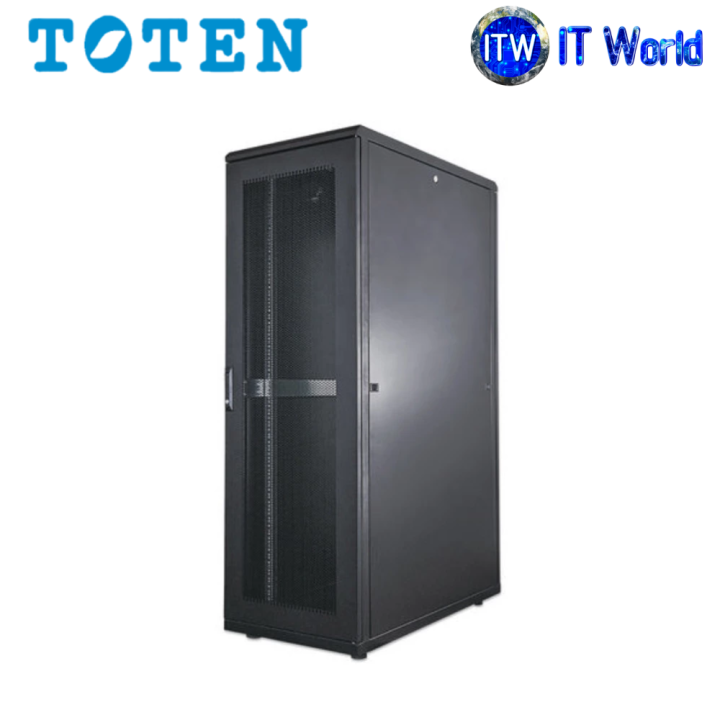 Itw | Toten Professional 42U Network Rack Cabinet 19" Server Equipment Rack/Enclosure (G3.8042. ...