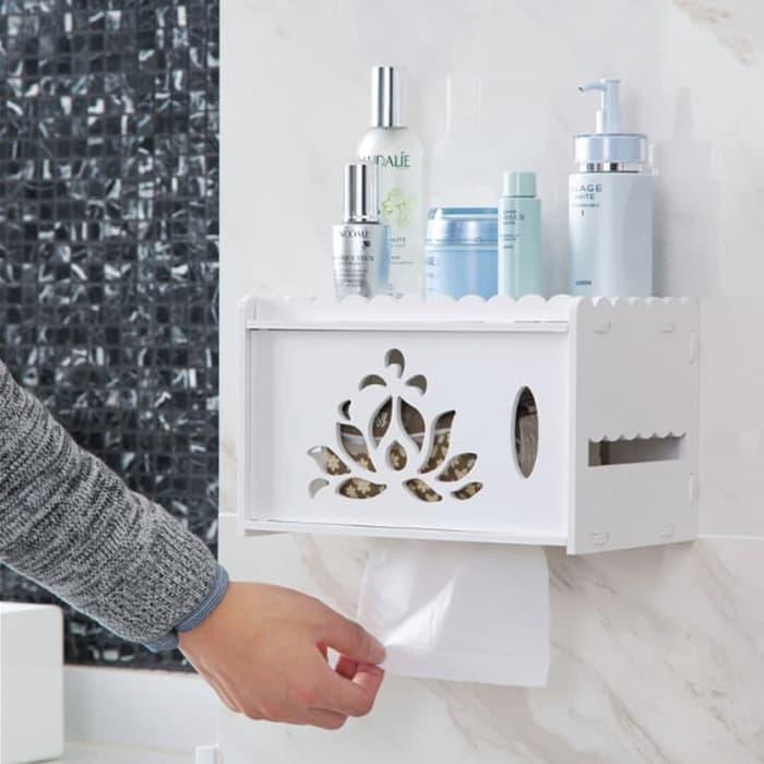 Rak Vintage Tissue - Rak Vintage Bunga Lotus - Tempat Tissue Toilet ...