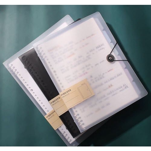 Refillable Loose Leaf Spring Notebook Binder with Hard Cover - A5/B5 ...