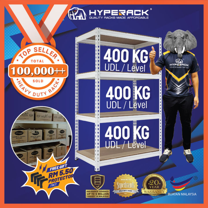 🐘 HYPERACK™️ Adjustable 4 Tier Metal Boltless Rack Rak Dapur Rack Shelf ...