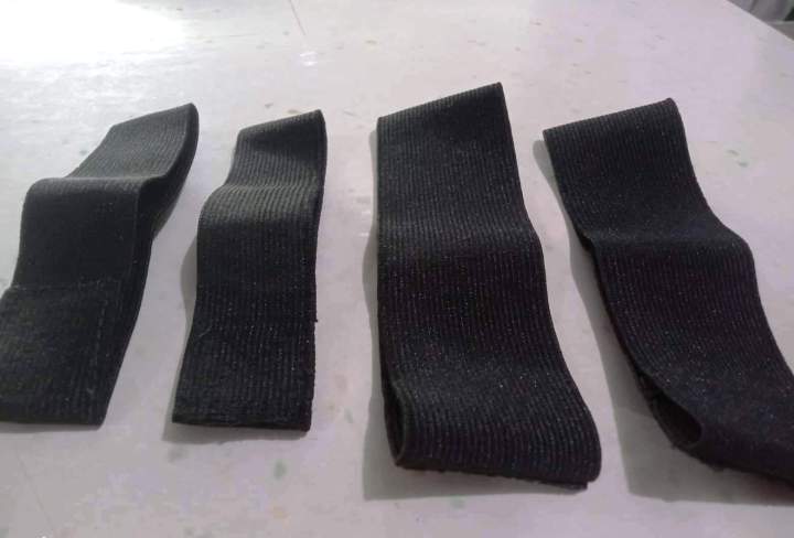 rubber tuck-in/garter tuck-in black ankle support/knee support (pair ...