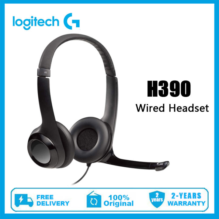 Logitech H390 Wired Headset for PC/Mac/Laptop , Stereo Headphones with ...