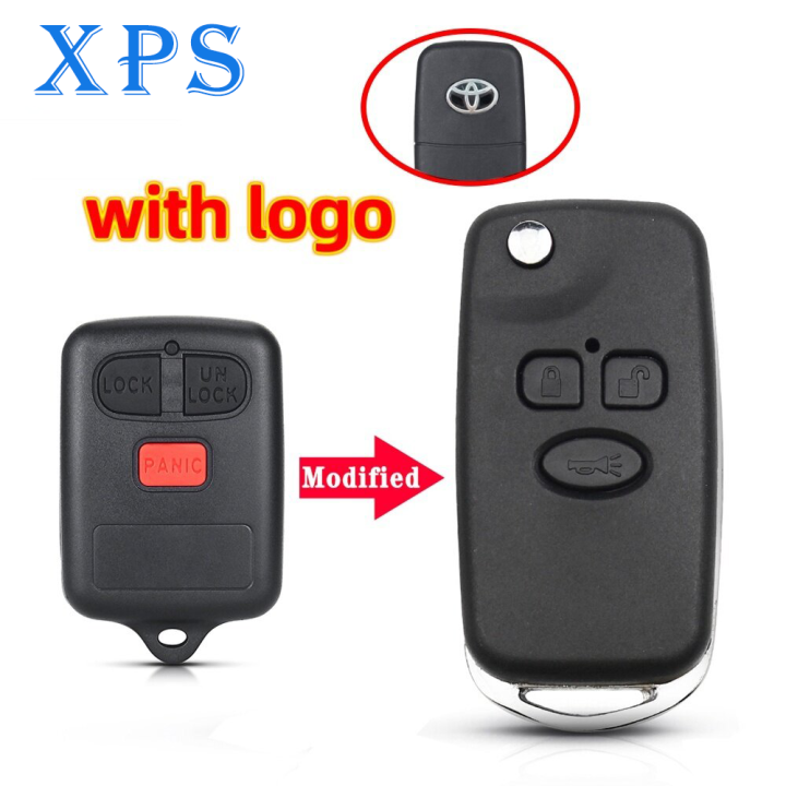 【XPS】For Toyota Vios Altis Camry3 Button Modified Remote Control Key ...
