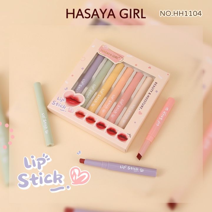 HASAYA GIRL Beauty & Moisture Lipstick Set เซตลิปสติกเนื้อเชียร์ 6สี สี ...