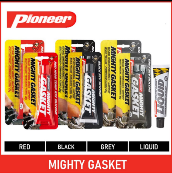 PIONEER MIGHTY GASKET RED HIGH TEMP / BLACK / GREY 100% RTV SILICON ...