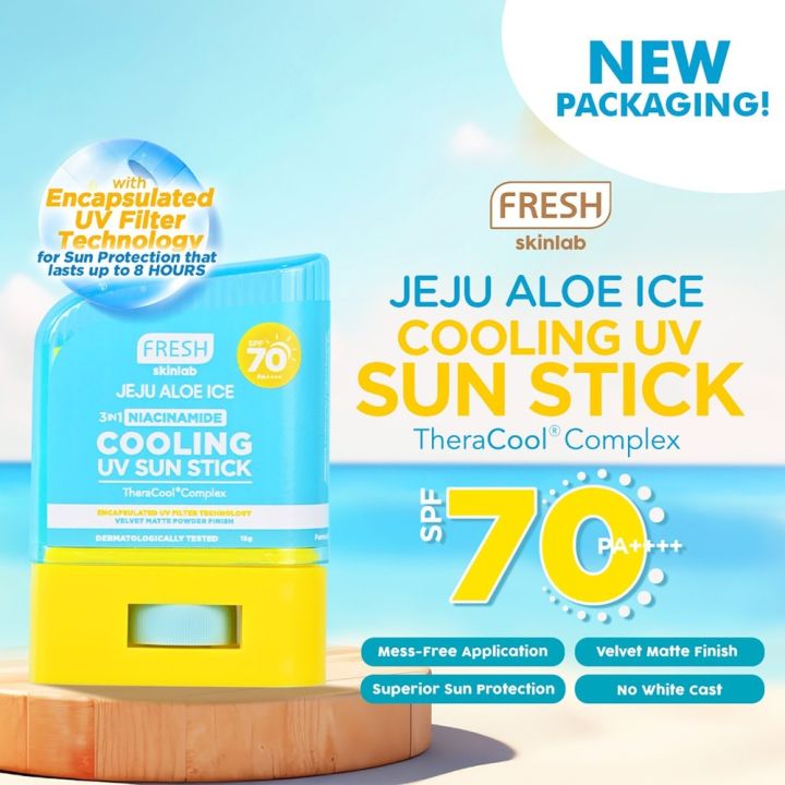 Fresh Skinlab K- Aloe Ice 3 in 1 Niacinamide Cooling UV Sun Stick SPF ...