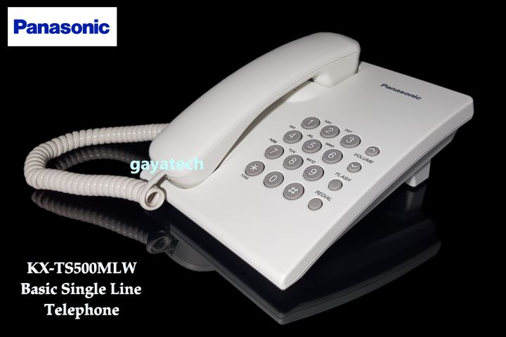 Panasonic KX-TS500ML Basic Single Line Telephone - White (Suitable for House & Office Use ...