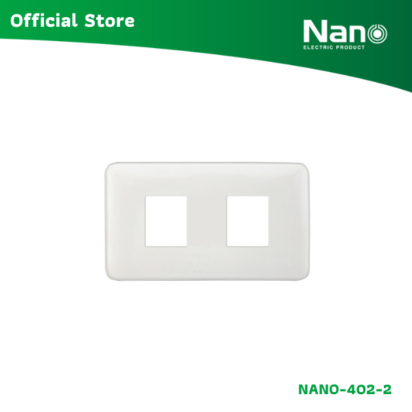 NANO หน้ากากขอบมน 2x4" 2 ช่อง Classic series (80 ชิ้น/กล่อง) รุ่น NANO-402-2 | Lazada.co.th