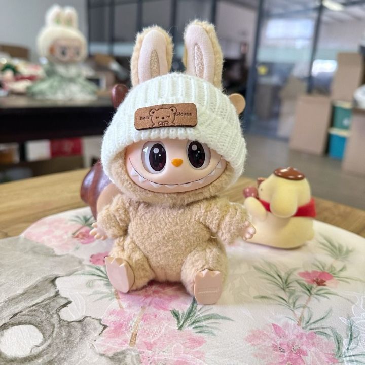 MARRIITT Doll Not Included Labubu Hat Knitted Children Toys Doll ...
