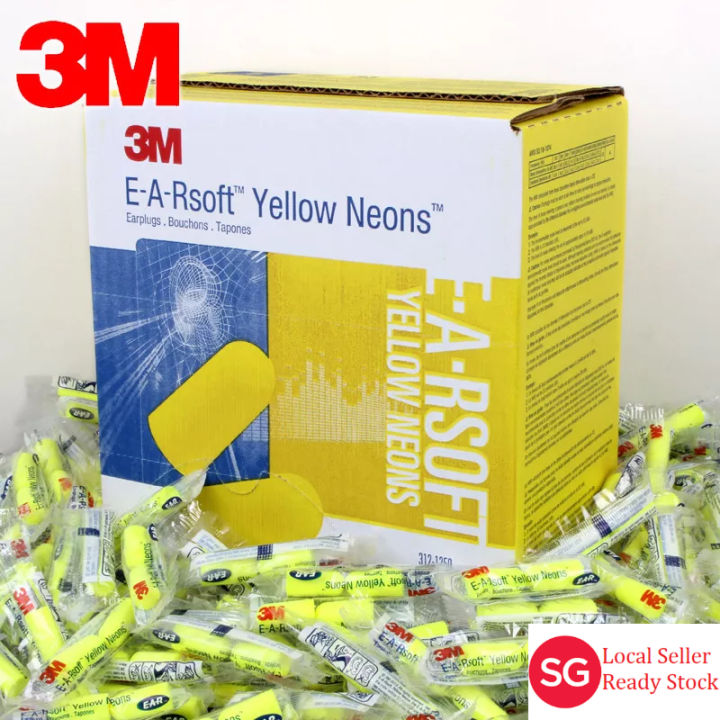 3M Earplug Soft Foam Ear Plug E-A-Rsoft Yellow Neons Disposable ...