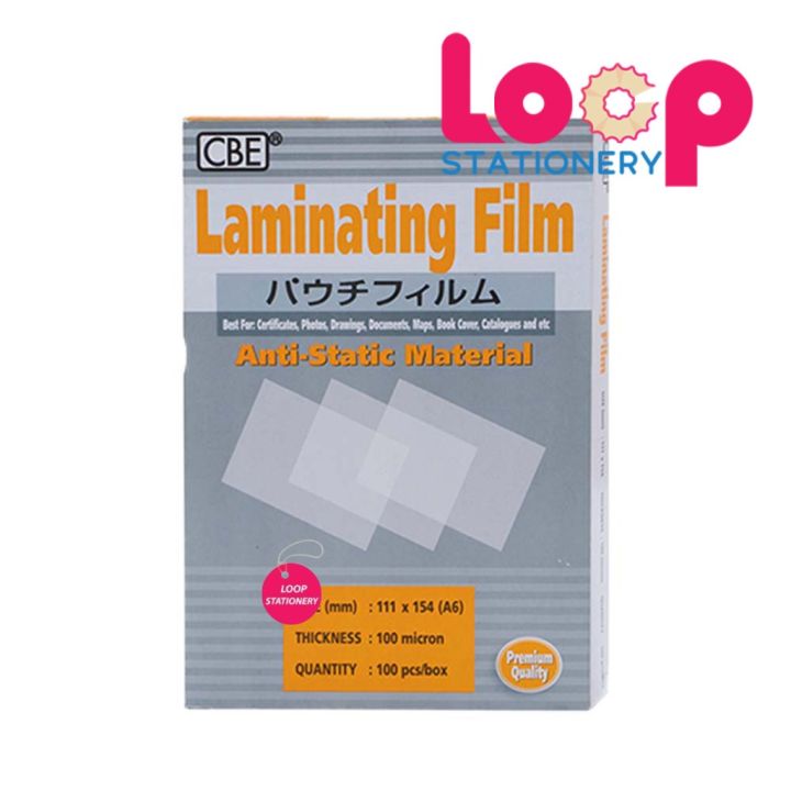 CBE Laminating Film 7 Sizes Available 100 Sheets | Lazada