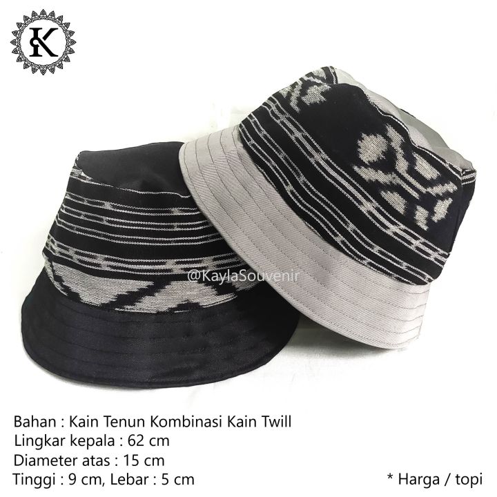 Topi Bucket Tenun / Topi Bucket Hat Tenun - Kain Etnik | Lazada Indonesia