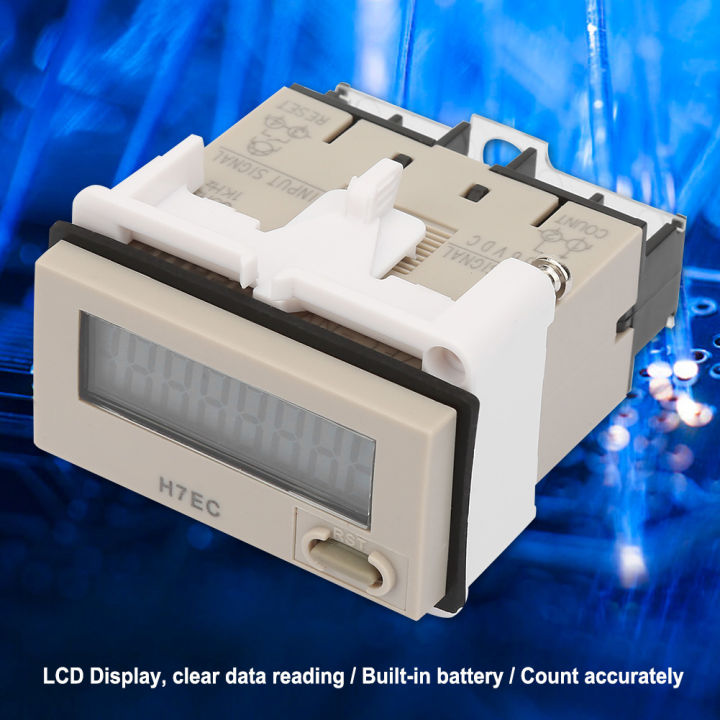 Digital Counter Totalizer DC 3-36V Electrical Counter 8-digit Electrical Counter LCD Display ...