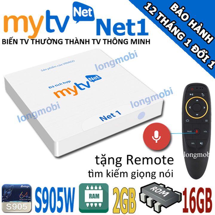Mytv Net Amlogic S905W Ram2GB ATV9.0, Tặng Remote Seach Voice | Lazada.vn