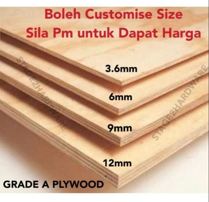 GRADE A Multipurpose Plywood Timber Panel / Papan Kayu / Papan Rak ...