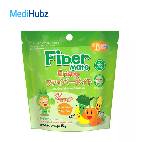 Fiber Mate Crispy ไฟเบอร์เมท คริสปี้ ขนมผักผลไม้ อบกรอบ ขนมผัก ผสม อิน ...