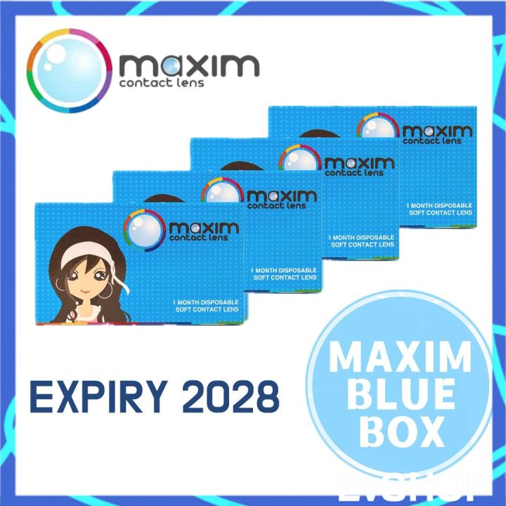 (EXPIRY 2028) Maxim Blue Box Cosmetic Color Monthly Disposable Lens ...