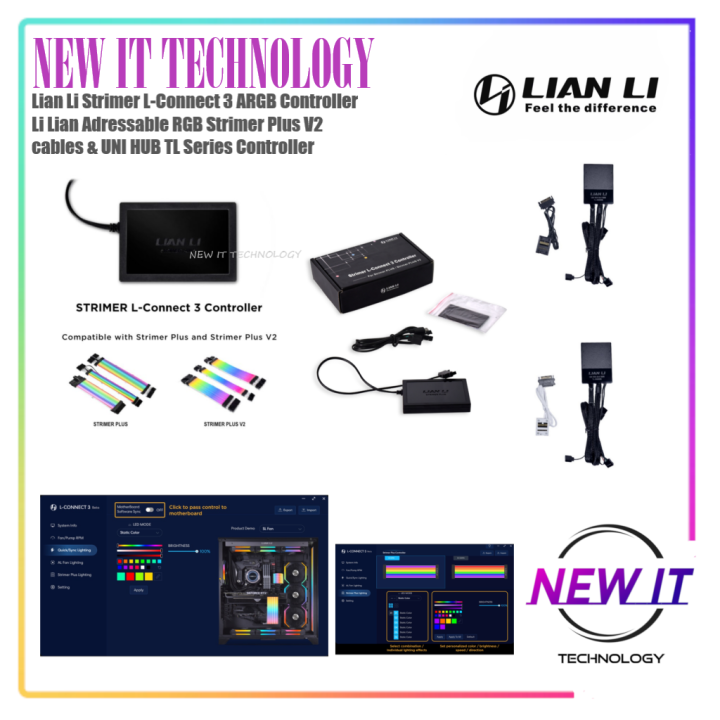 Lian Li Strimer L-Connect 3 ARGB Controller Li Lian Adressable RGB ...