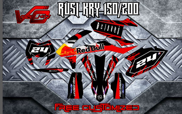 Decal Sticker For Rusi Kry 150 Redbull | Lazada PH