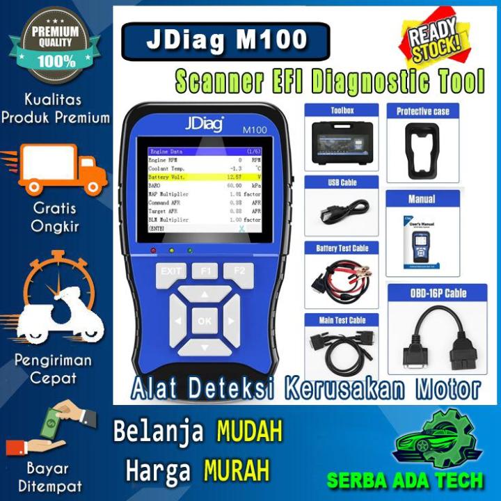 SCANNER DETEKSI KERUSAKAN MOTOR JDiag M100 Motor Scanner Function ...