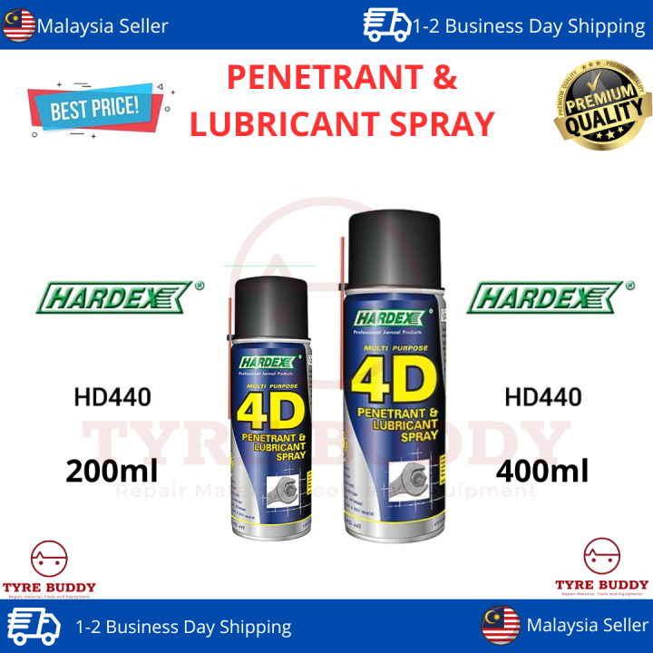 HARDEX 4D Semburan Penetrant & Lubricant (200 ML @ 400ML) | Lazada
