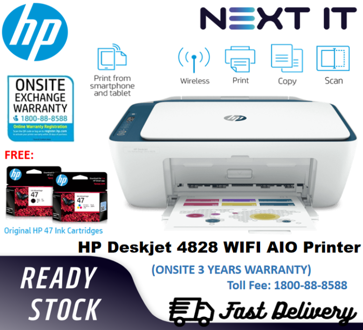 HP DeskJet Ultra 4928 Ink Advantage All-In-One Printer Print/Scan/Copy ...