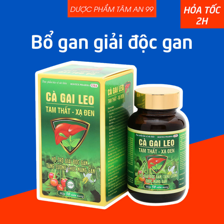 Viên uống bổ gan Cà Gai Leo Tam Thất Xạ Đen giúp mát gan, giải độc gan ...