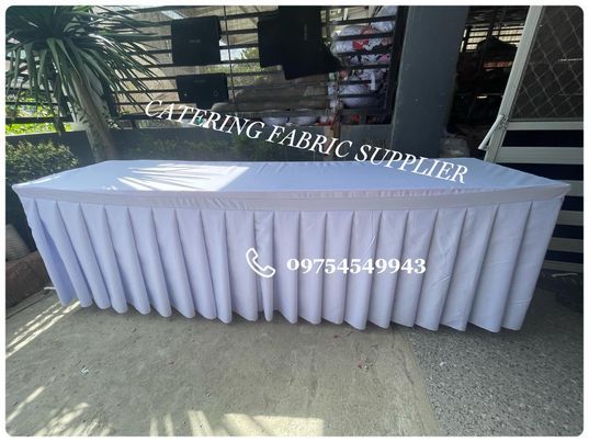 Tablecloth & Table Skirt Covers Pleated Front Buffet Table Cover For ...