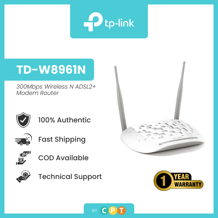 TP-Link TD-W8961N 300Mbps Wireless N ADSL2+ Modem Router | Lazada PH