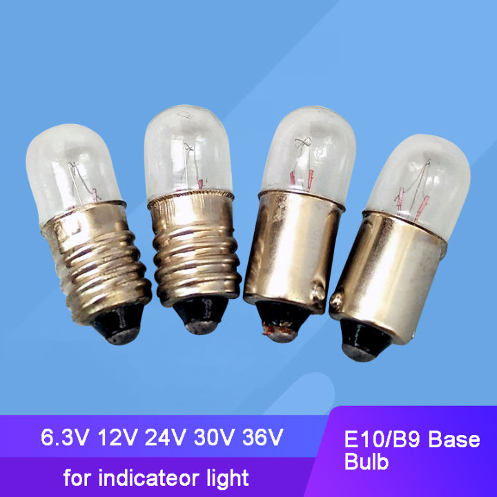 10pcs E10 B9 6.3V 12V 24V 30V 36V 48V Mini Bulb for Machine Indicateor ...