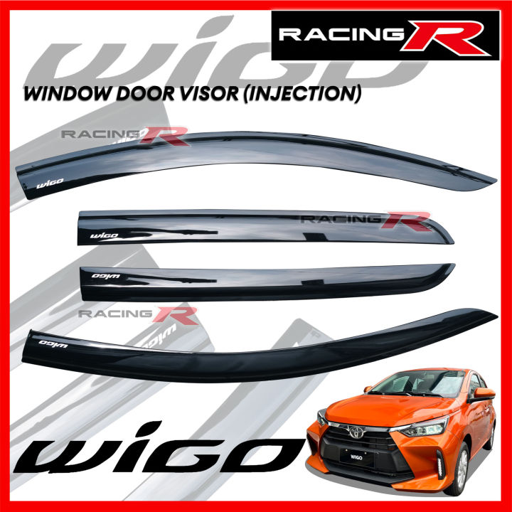 Toyota Wigo 2023 to 2024 INJECTION / OEM TYPE Window Door Visor black ...