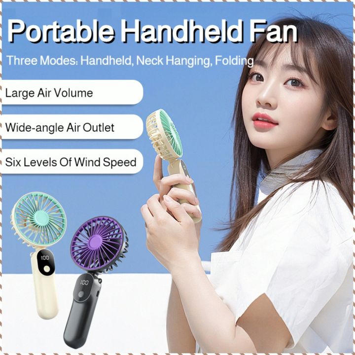 Mini Fan Cooling Electric Fan Air Conditioning Noise Reduction Charging ...