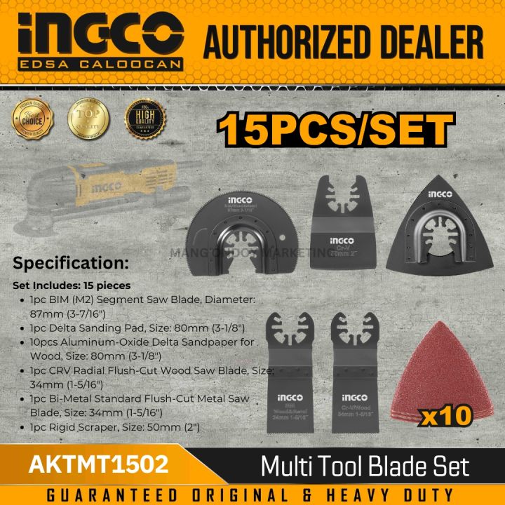 INGCO (AKTMT1502) Multi Tool Blade Set 15pcs/Set | Lazada PH